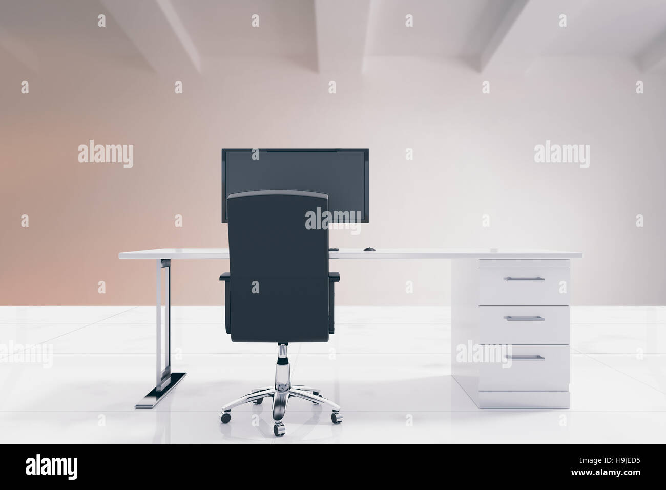 Empty office desk hi-res stock photography and images - Alamy