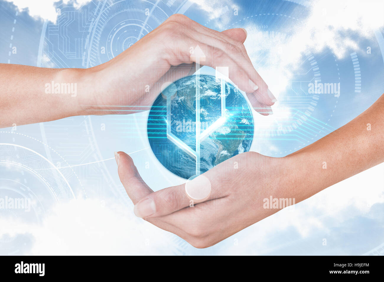 Composite image of hands showing Stock Photo - Alamy