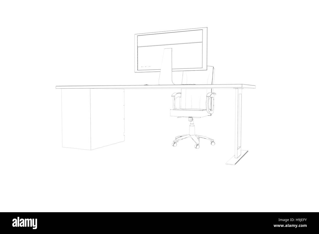 Draw of a desk Stock Photo - Alamy