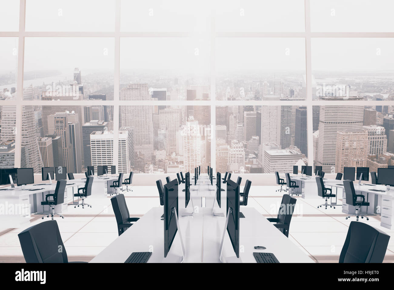 Office with view of city Stock Photo - Alamy