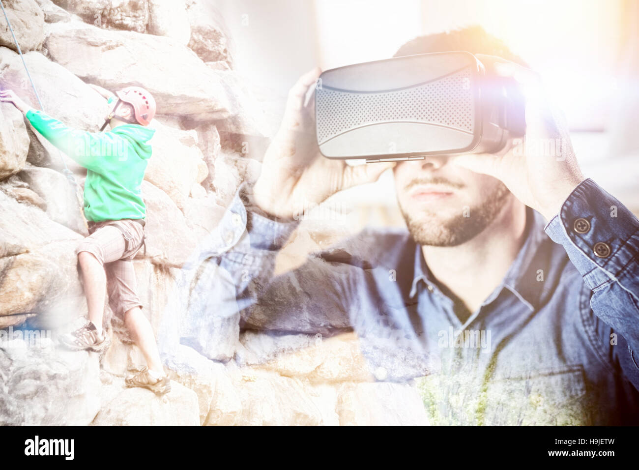 Climber wearing climbing equipment hi-res stock photography and images ...