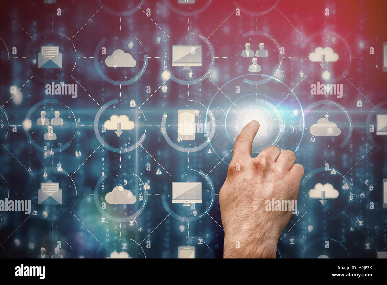 Fingers pointing circle hi-res stock photography and images - Alamy