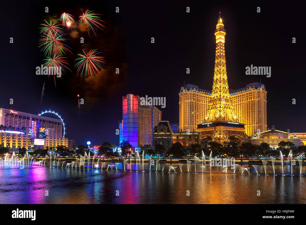 Las vegas strip street view hi-res stock photography and images - Alamy