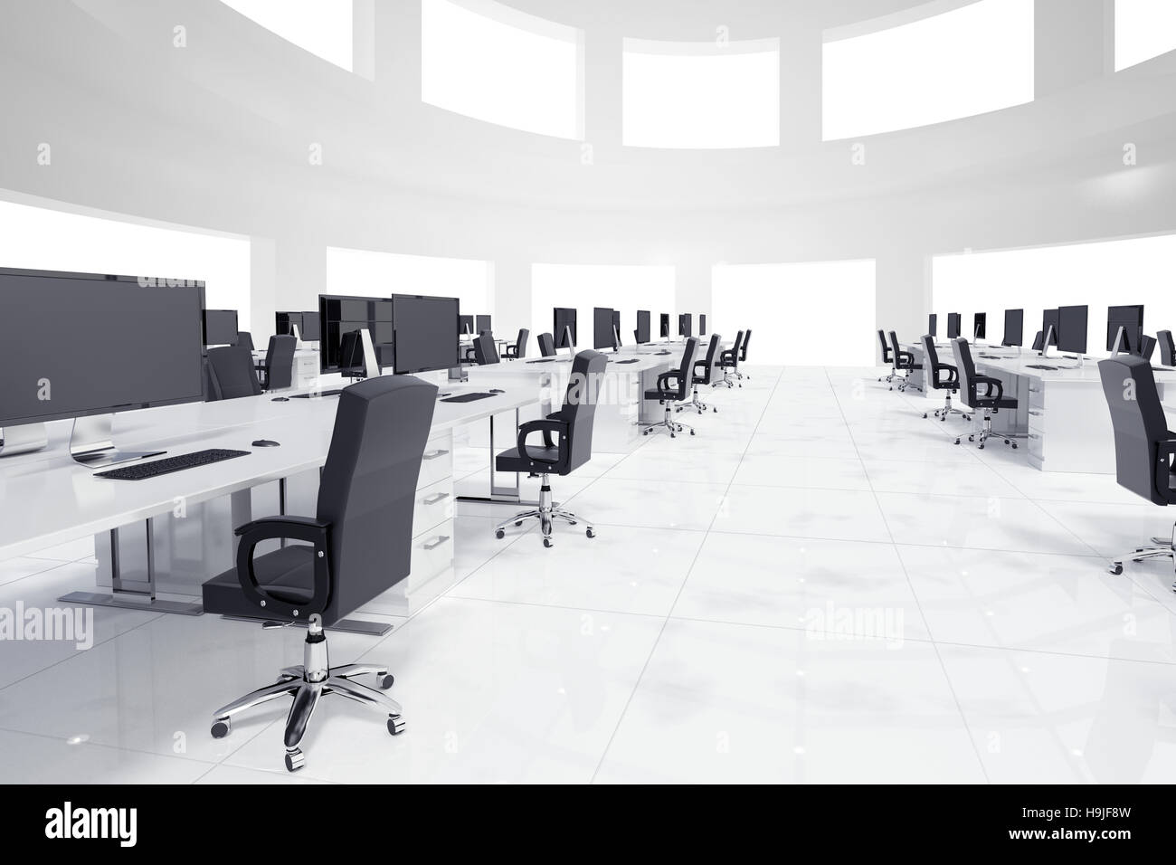 Empty office desk hi-res stock photography and images - Alamy