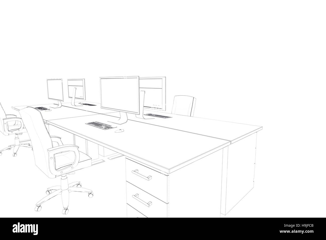 Draw of an open space Stock Photo - Alamy