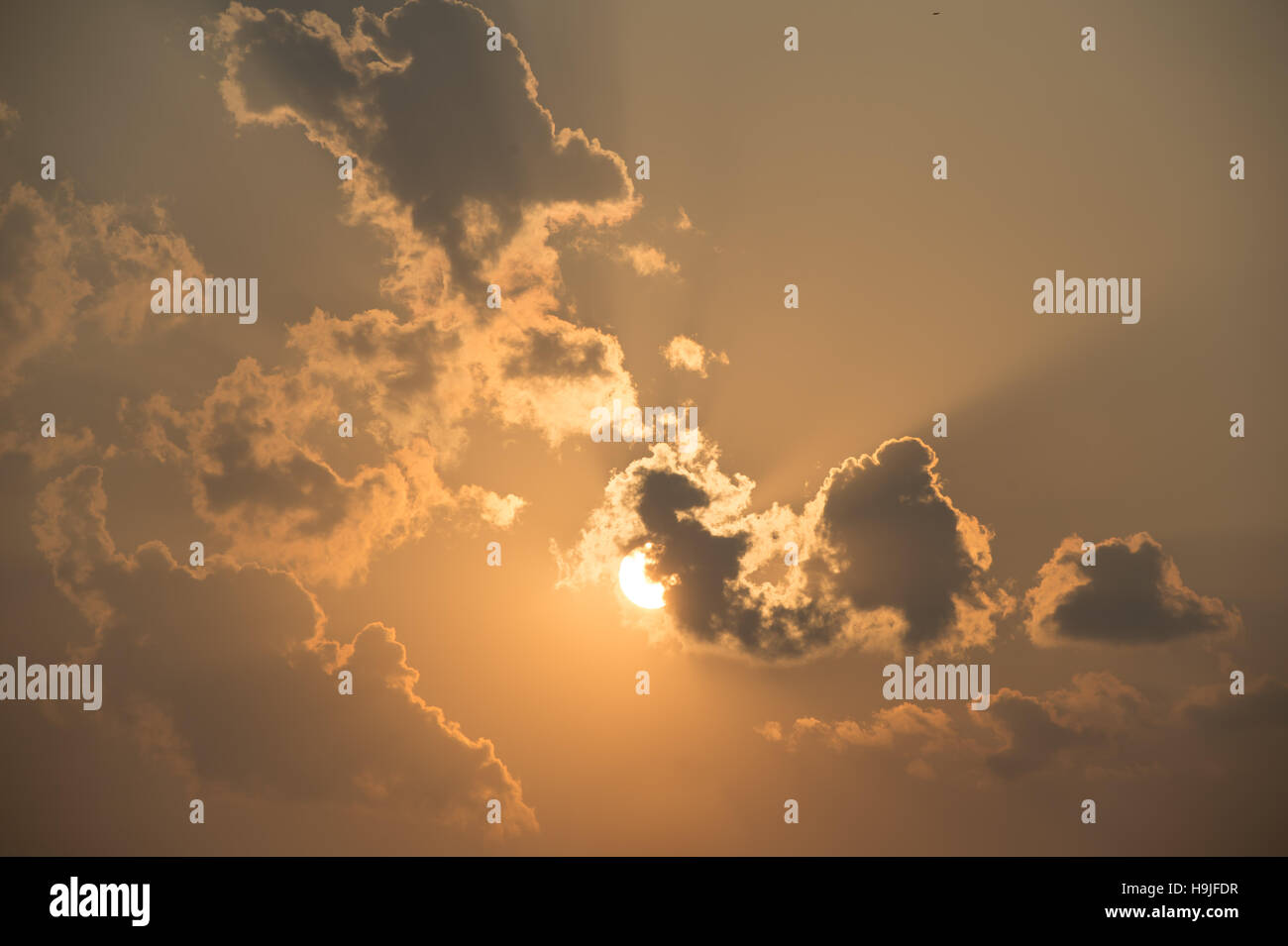 sunny sky with clouds Stock Photo - Alamy
