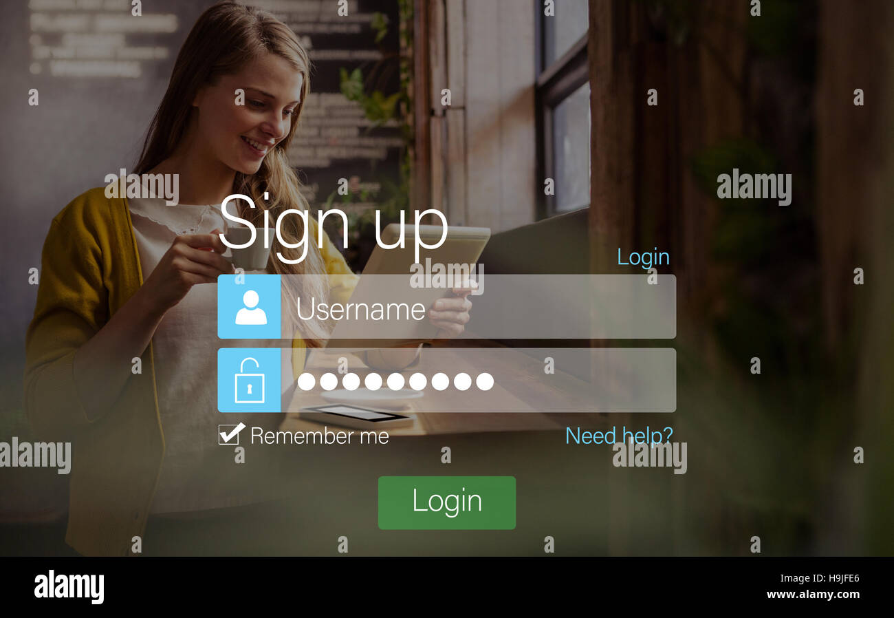 Signup Screen High Resolution Stock Photography and Images - Alamy