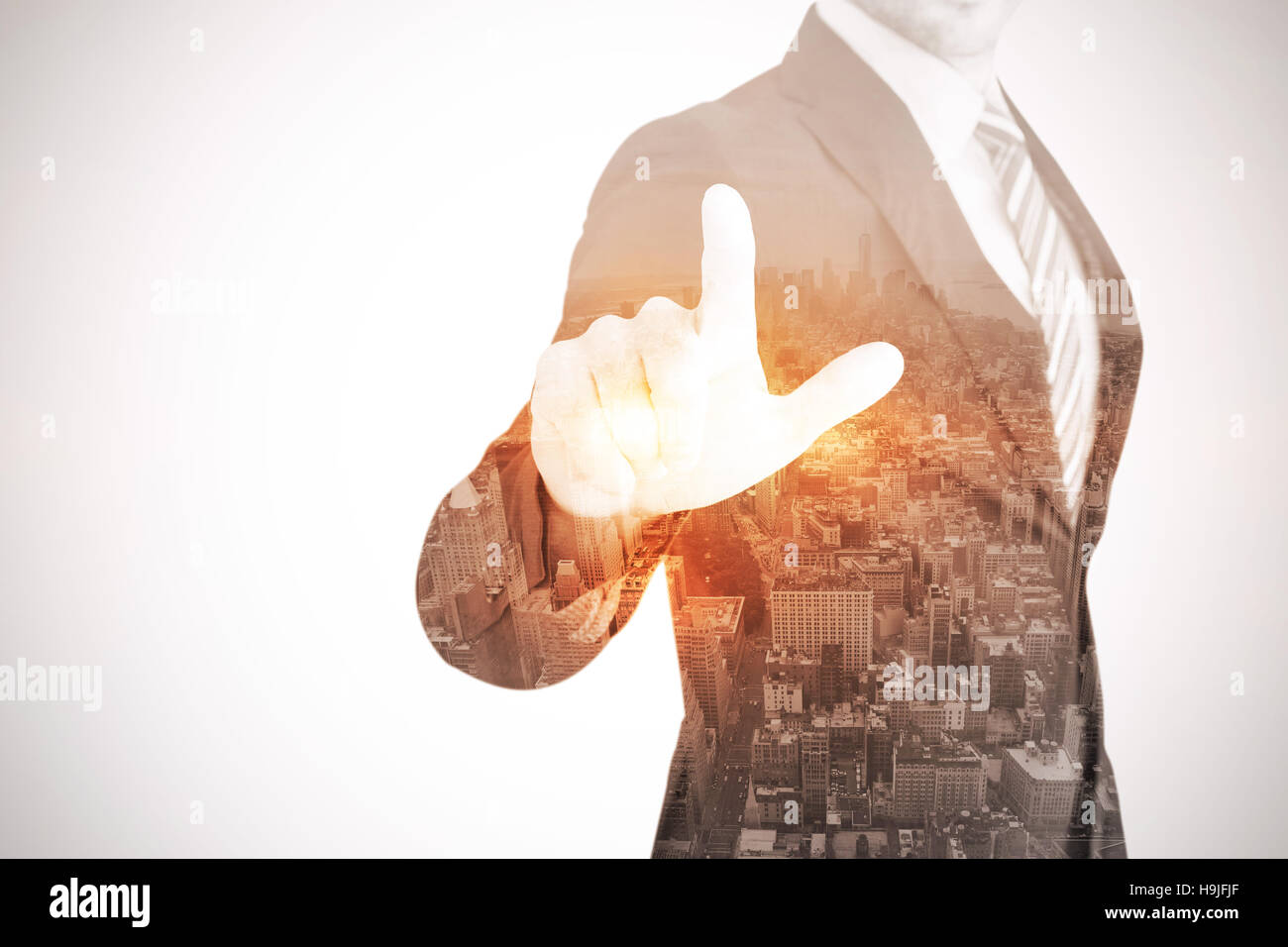 Finger pointing to road sign hi-res stock photography and images - Alamy
