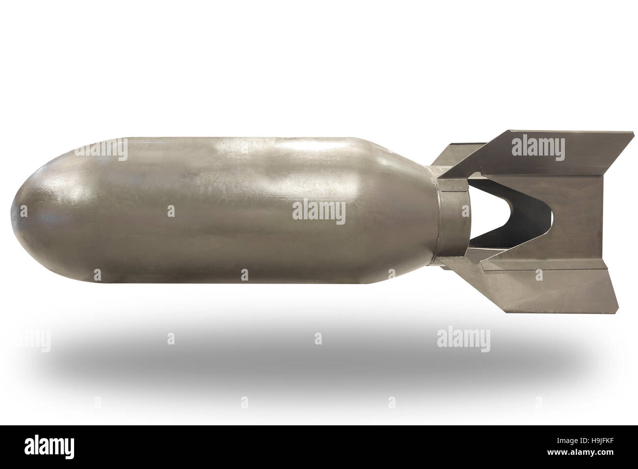 Old style metal bomb isolated on white background with clipping path ...