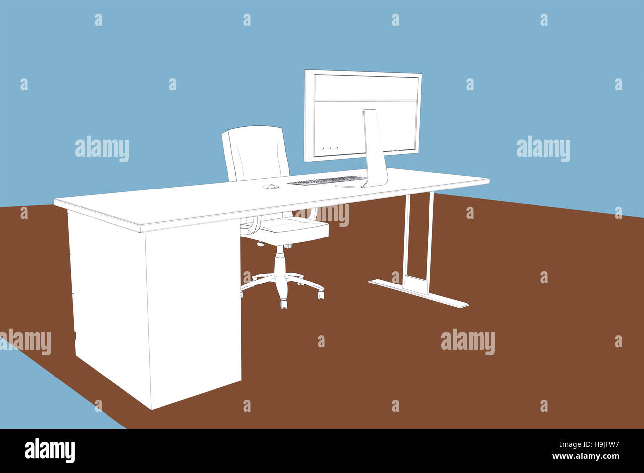 Composite image of draw of a desk Stock Photo - Alamy