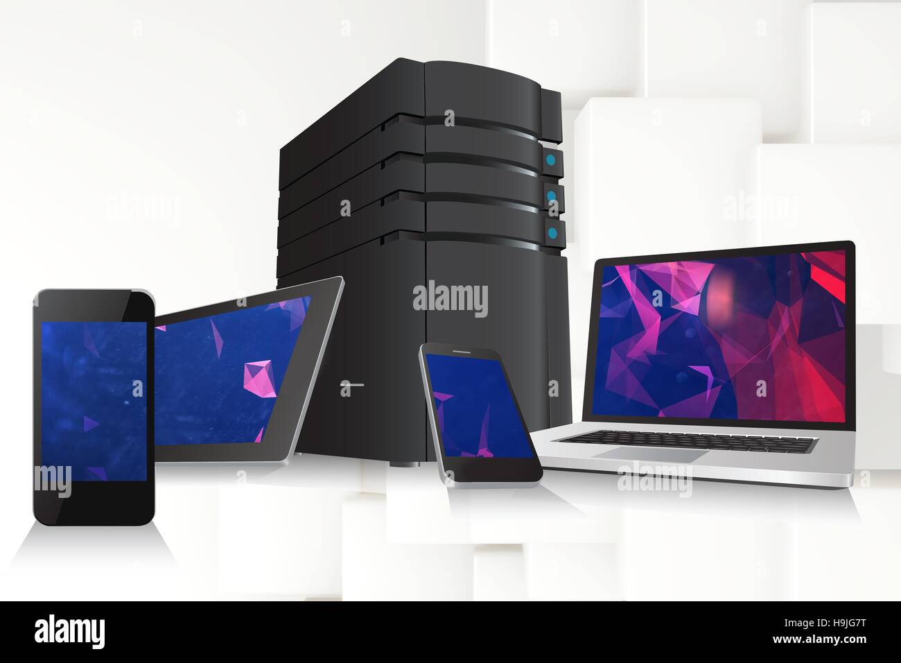 Smartphone, tablet computer and laptop Stock Photo - Alamy