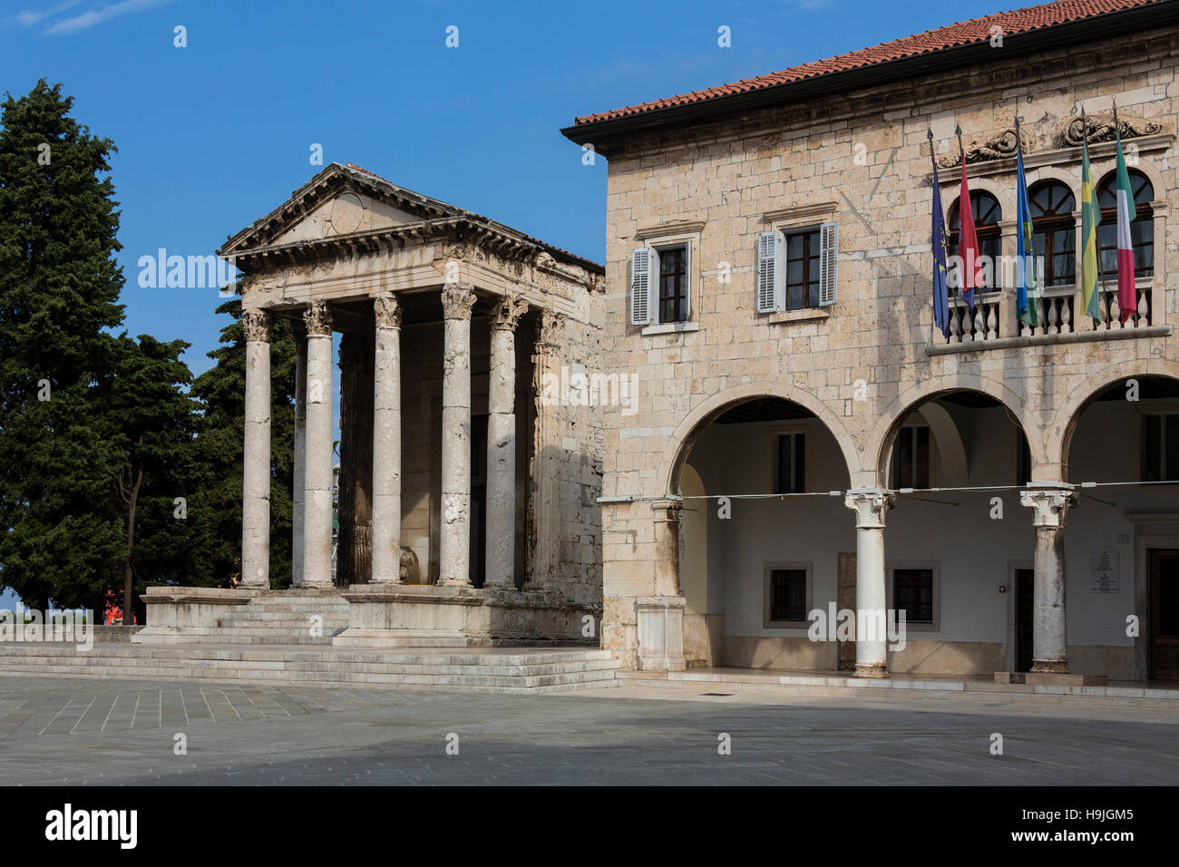 The Temple of Augustus is a well-preserved Roman temple in the city of ...