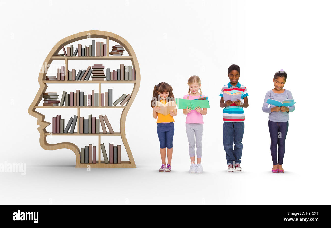 Girl reading black and white Cut Out Stock Images & Pictures - Alamy