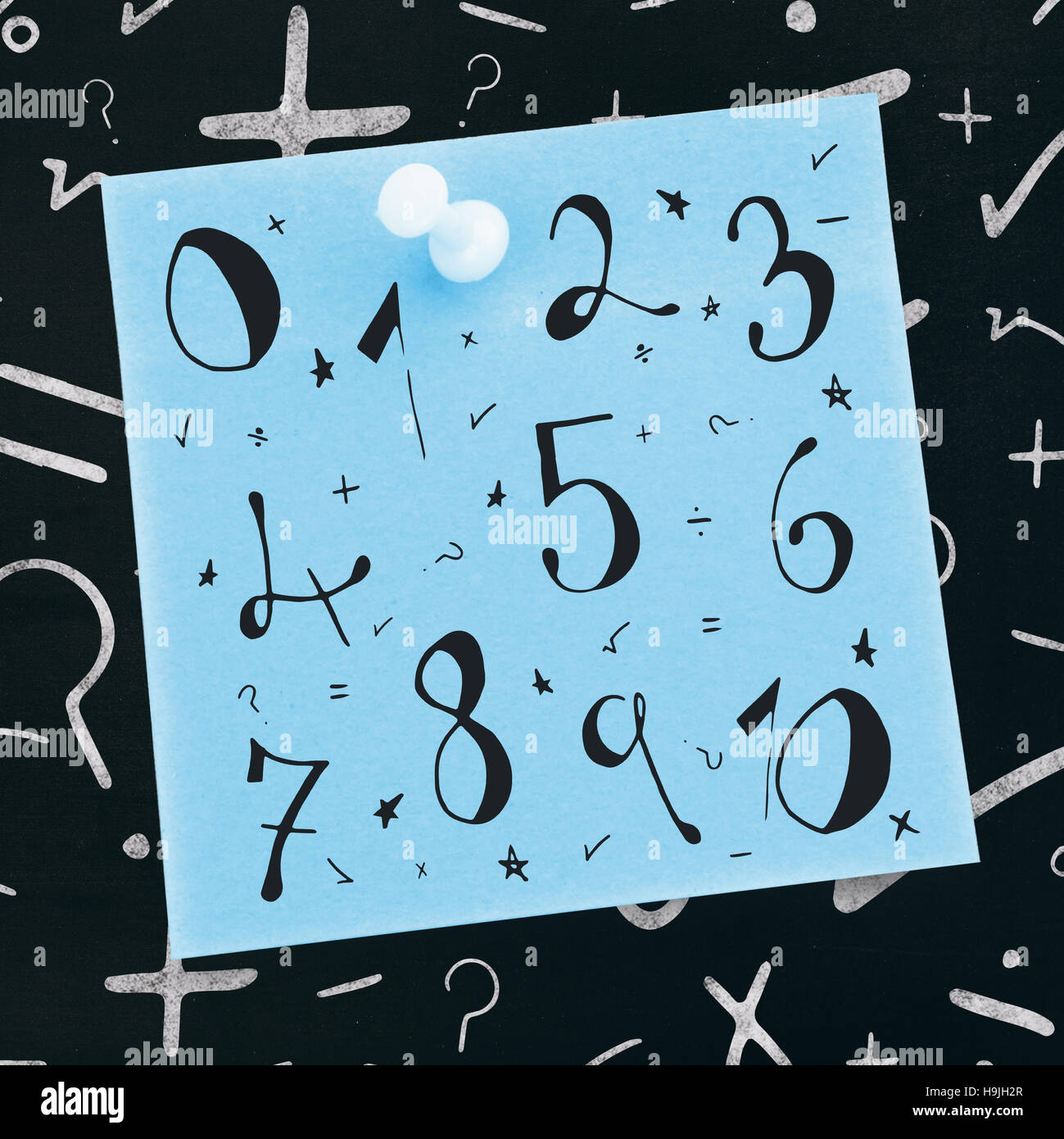 Numbers drawn hi-res stock photography and images - Alamy