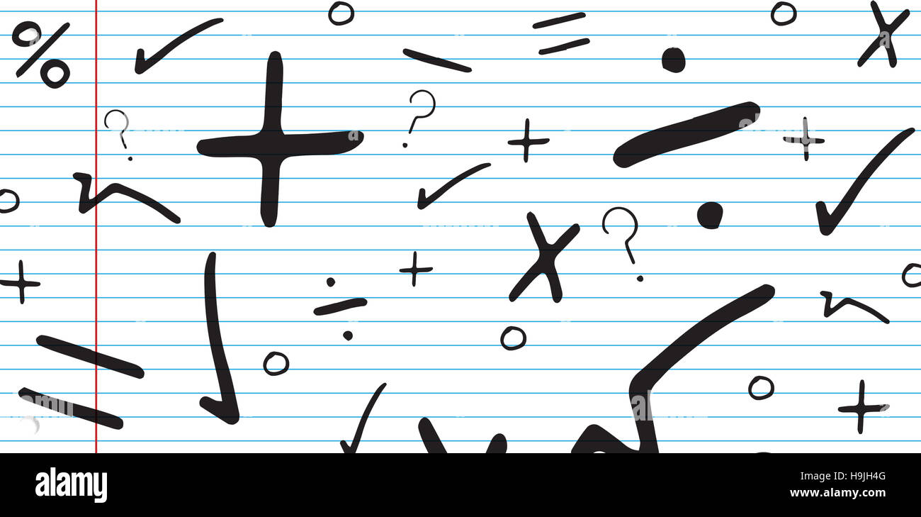 Composite image of maths doodle Stock Photo - Alamy