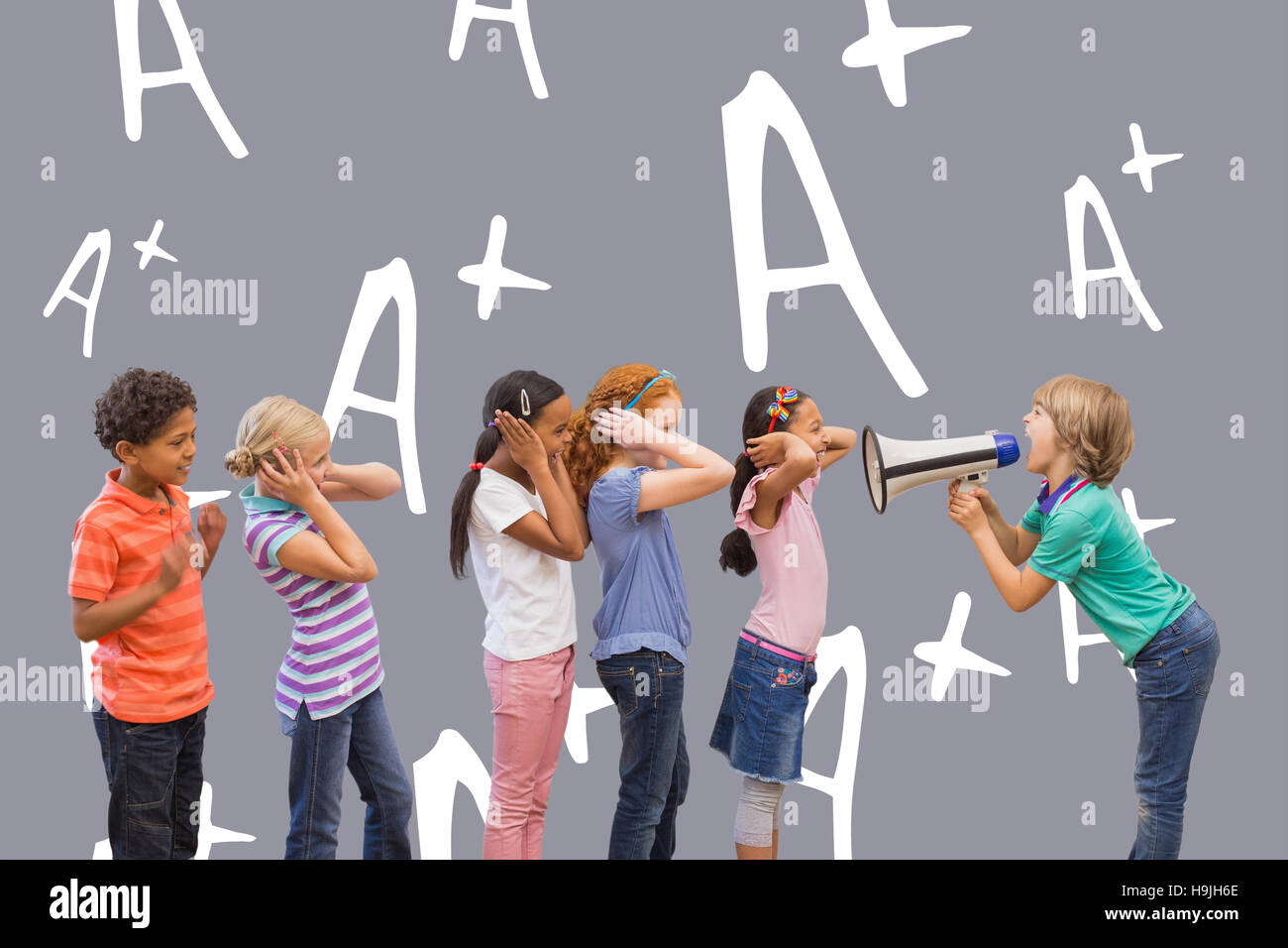 Boy shouting girl classroom hi-res stock photography and images - Alamy