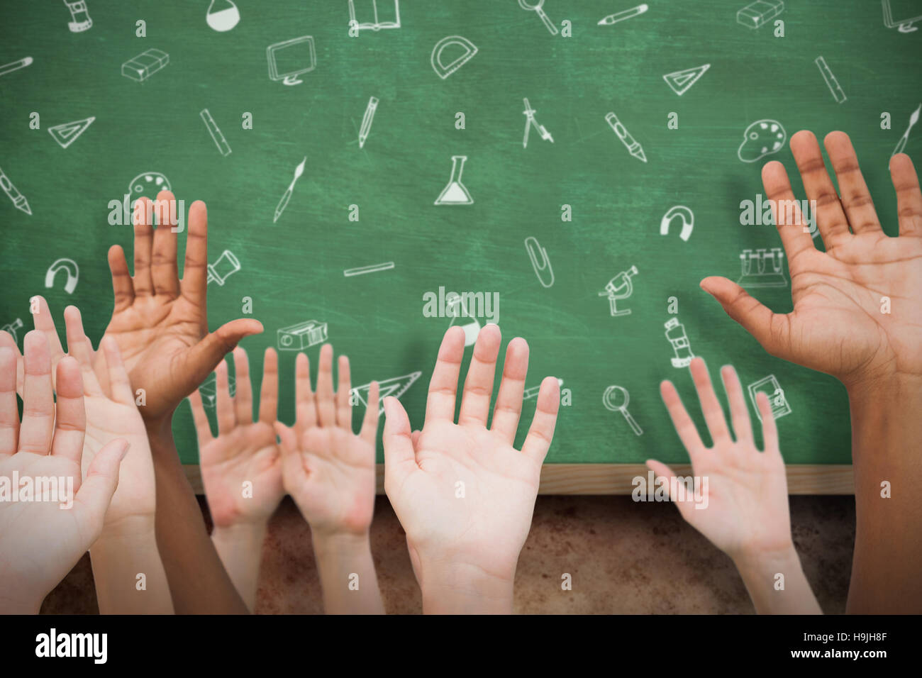 Hand raising no hi-res stock photography and images - Alamy
