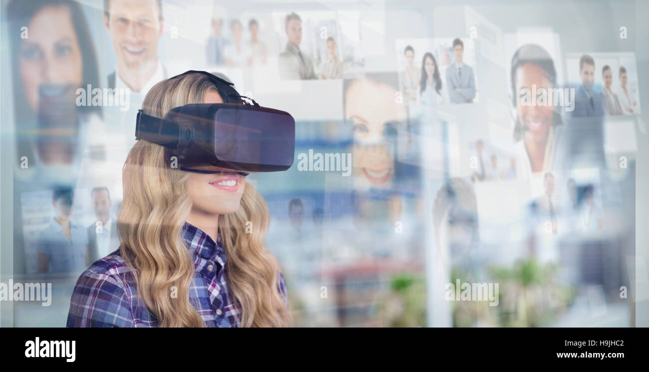 Office worker using augmented reality hi-res stock photography and ...