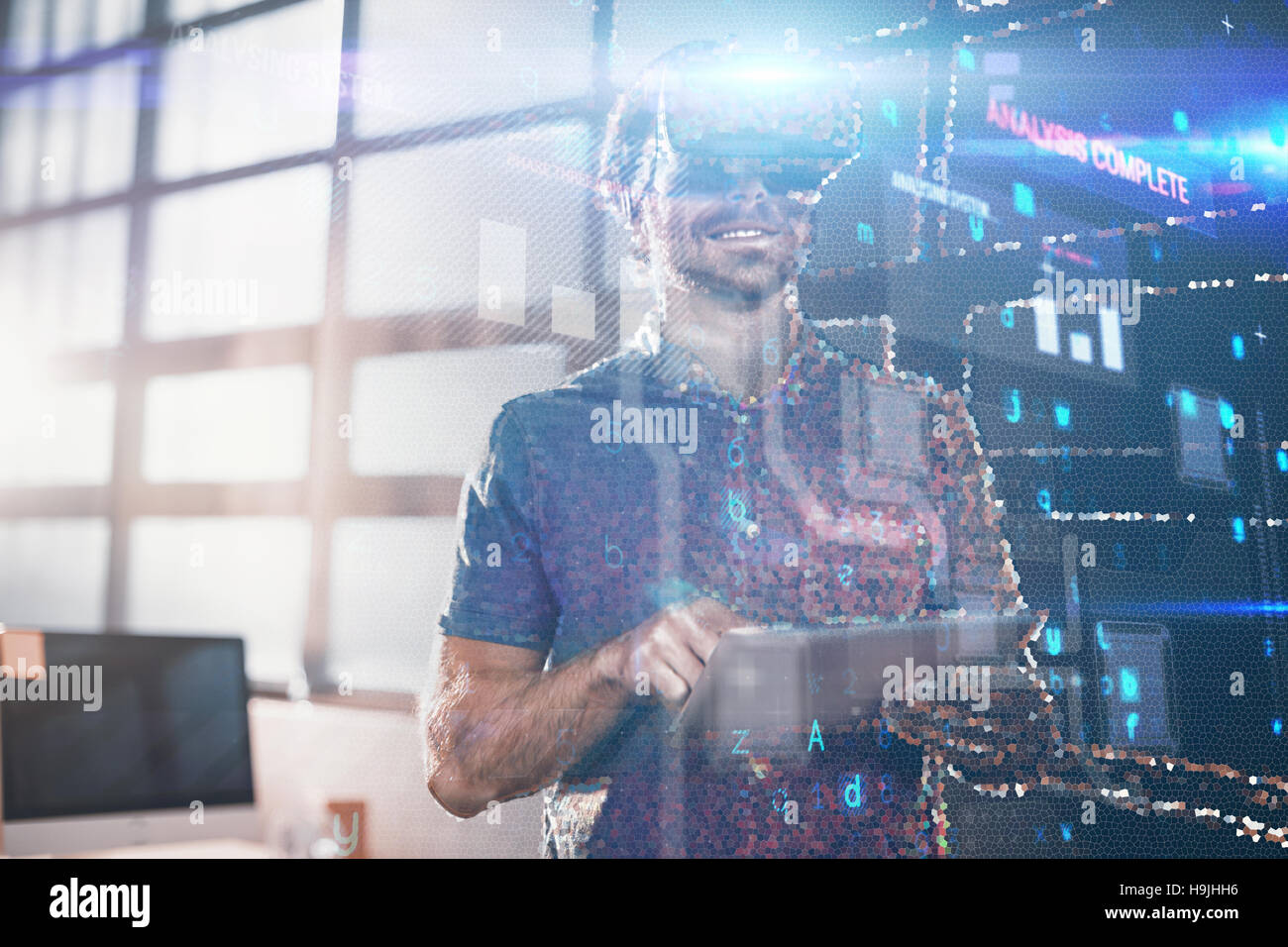 Composite image blue technology hi-res stock photography and images - Alamy