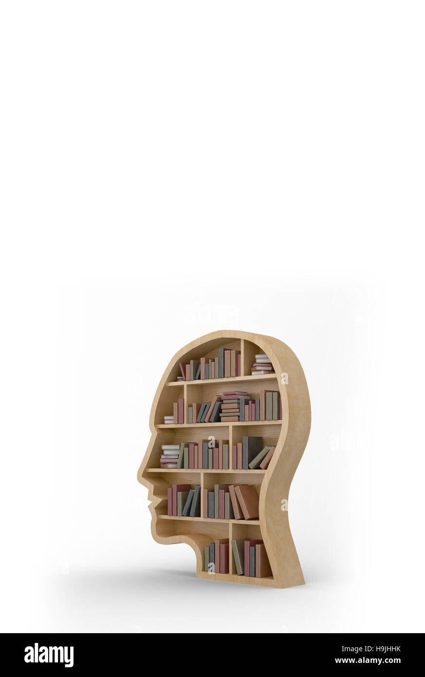 Wood bookshelf in shape human hi-res stock photography and images - Alamy