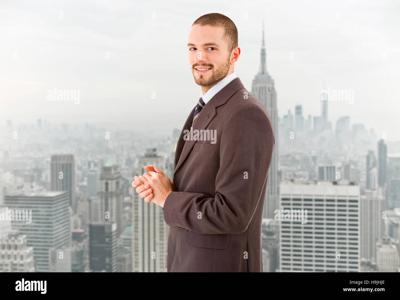 happy businessman portrait at the office Stock Photo - Alamy