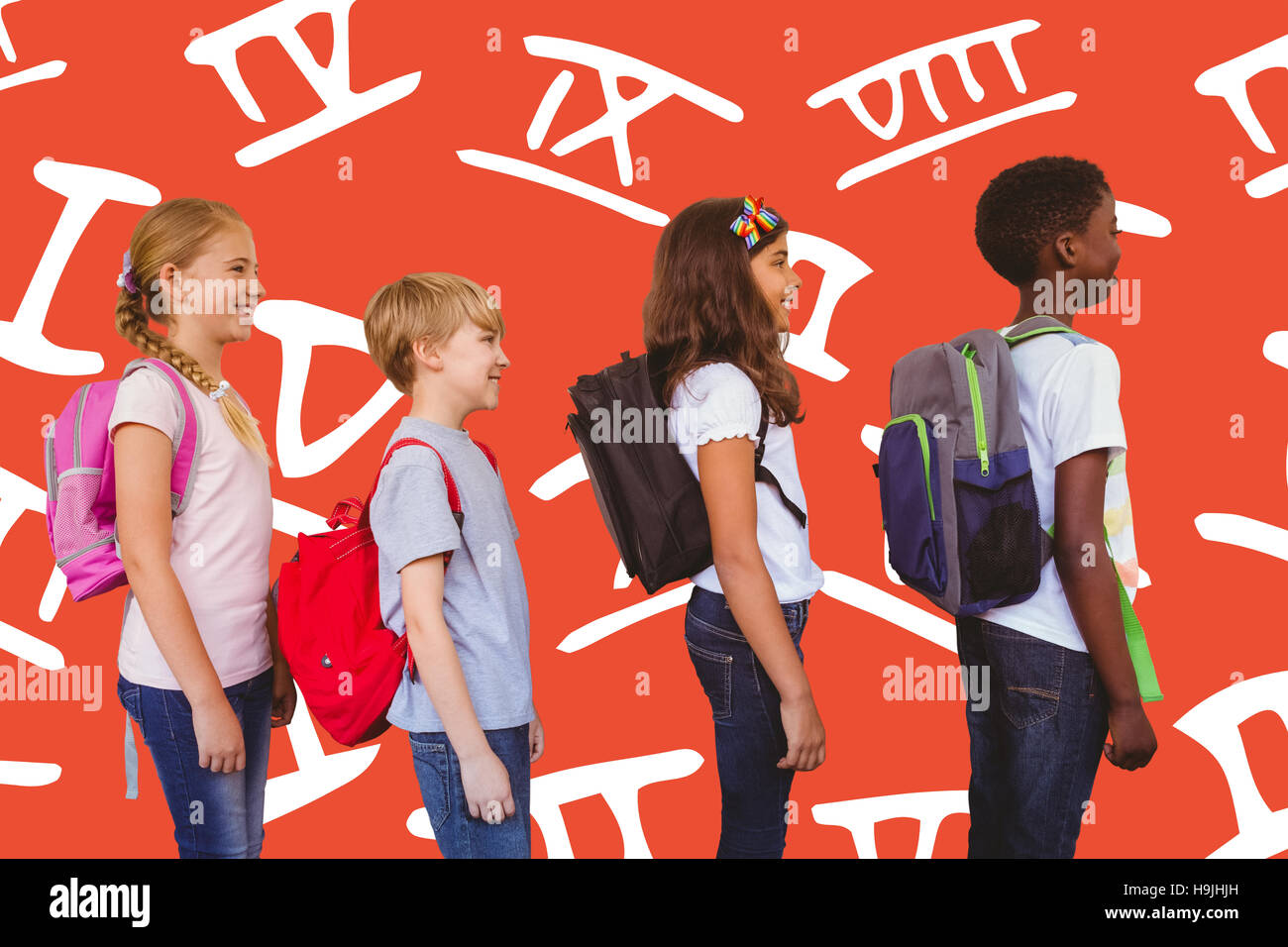 Kids in line school hi-res stock photography and images - Alamy