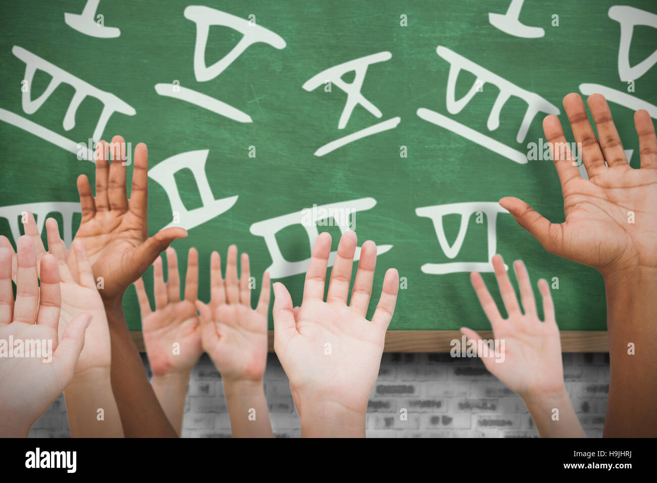 Hand raising no hi-res stock photography and images - Alamy