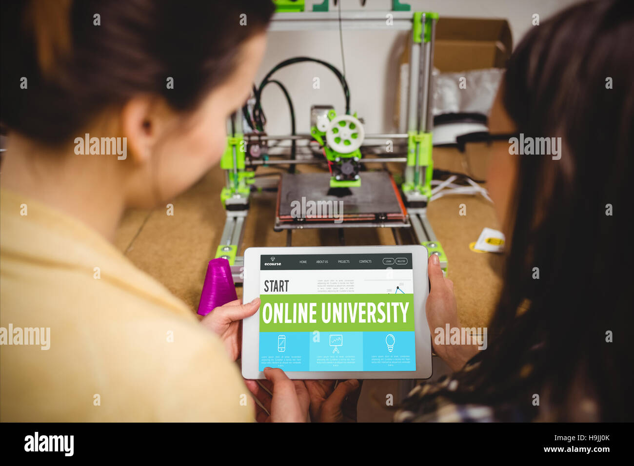 Composite image of online university interface Stock Photo - Alamy