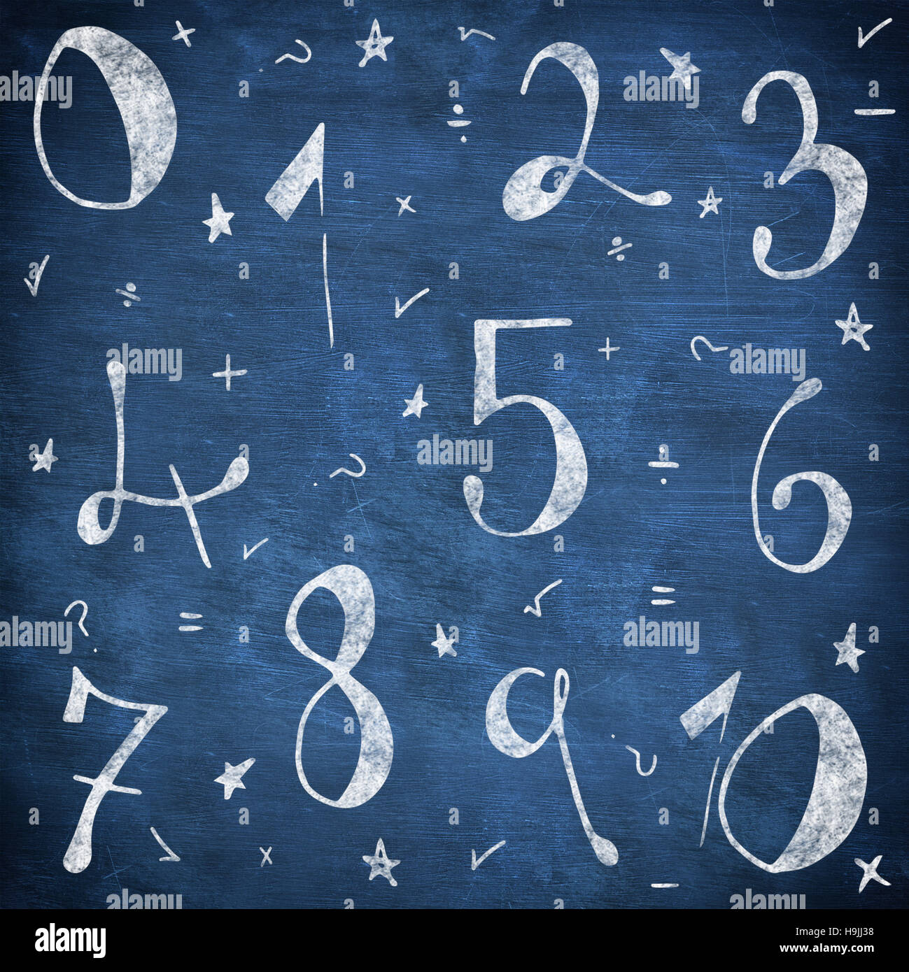 Composite image of drawn numbers Stock Photo - Alamy