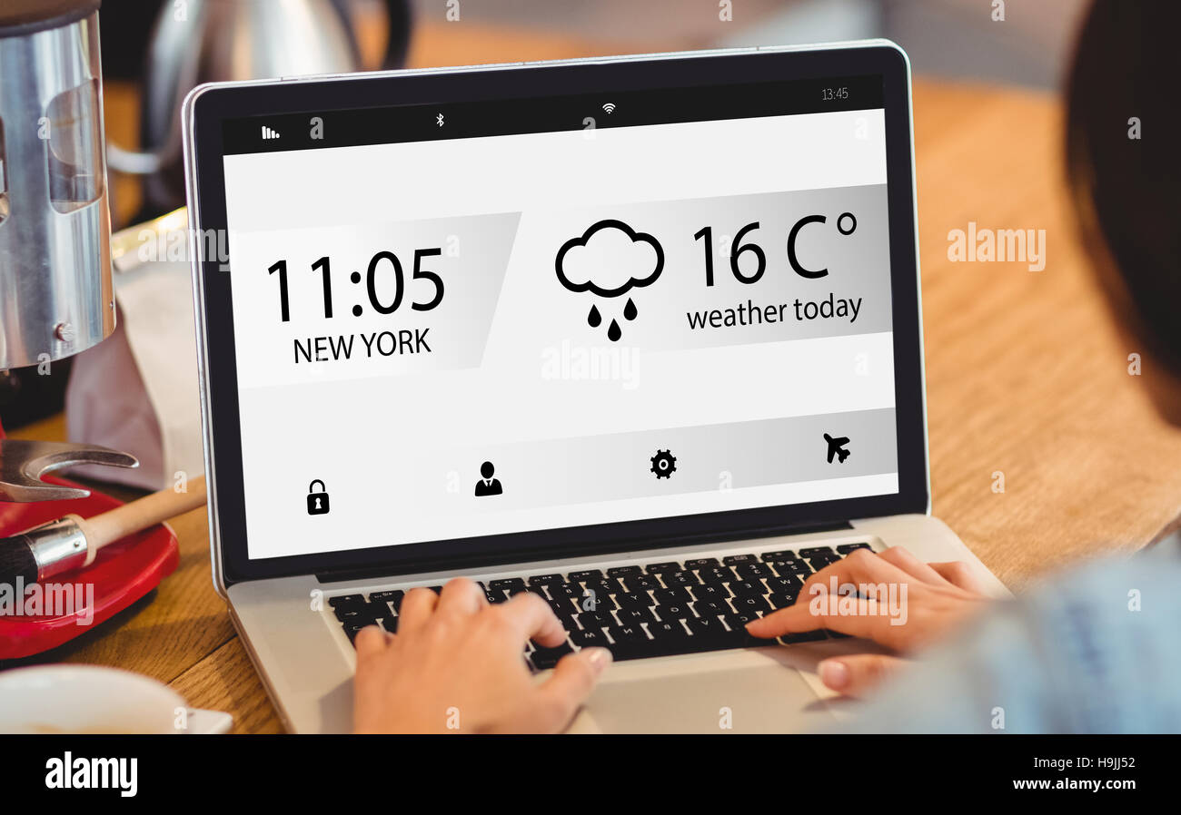 Composite image of home screen on a mobile display Stock Photo - Alamy