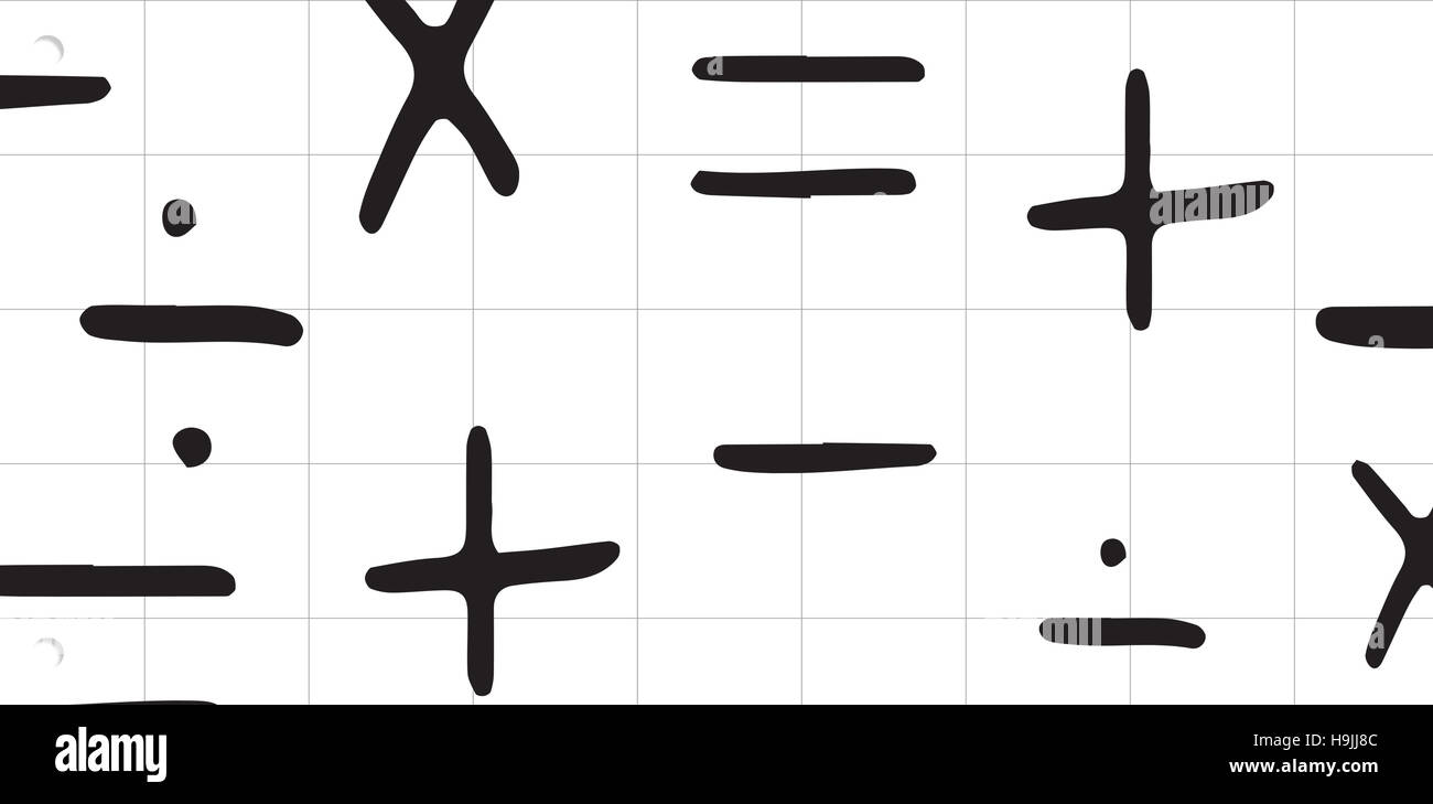 Composite image of maths signs Stock Photo - Alamy