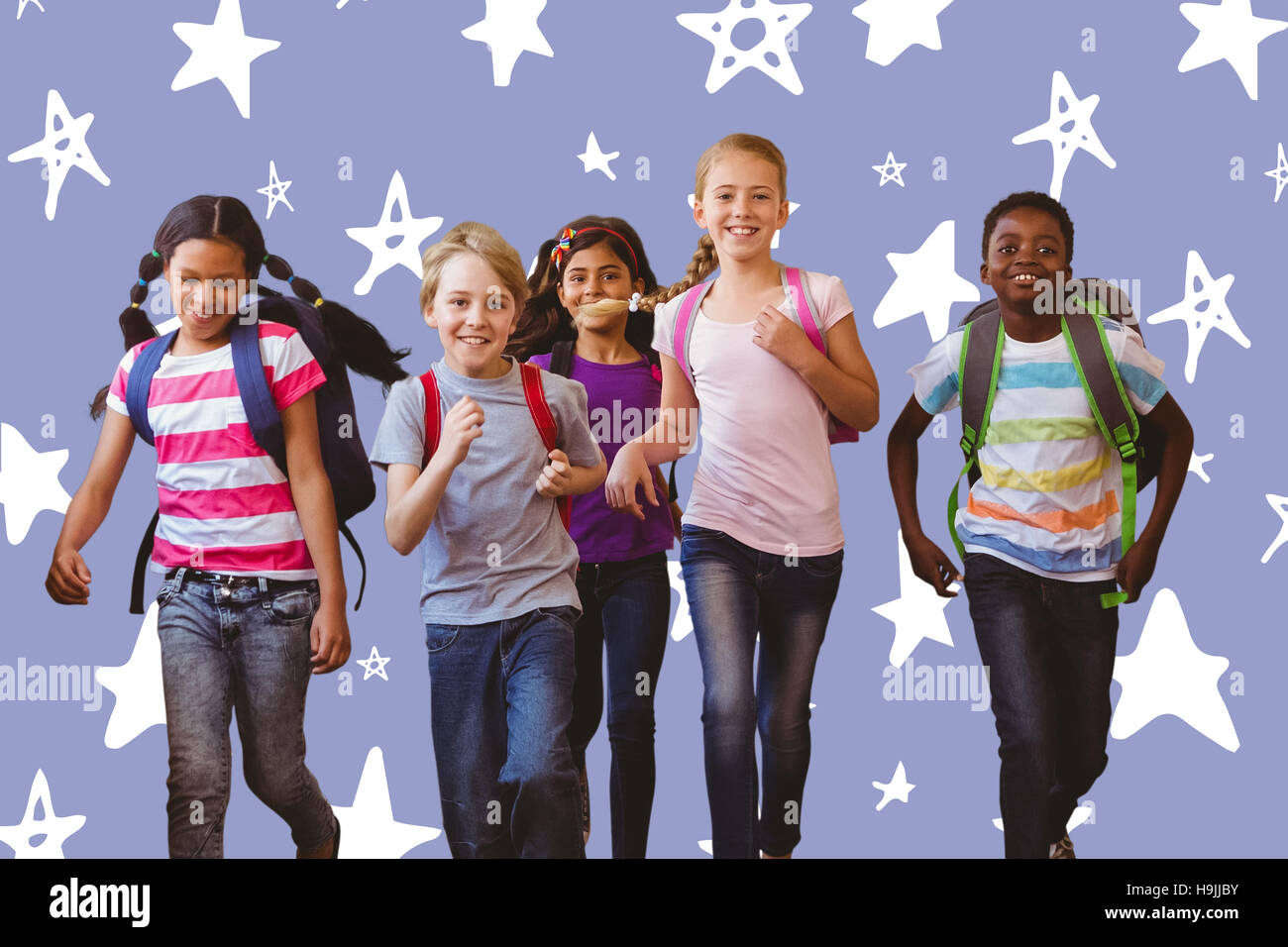 Indian school kids running hi-res stock photography and images - Alamy