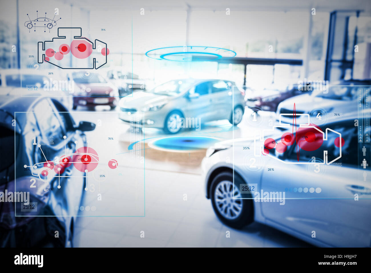 Composite image of engine interface Stock Photo - Alamy