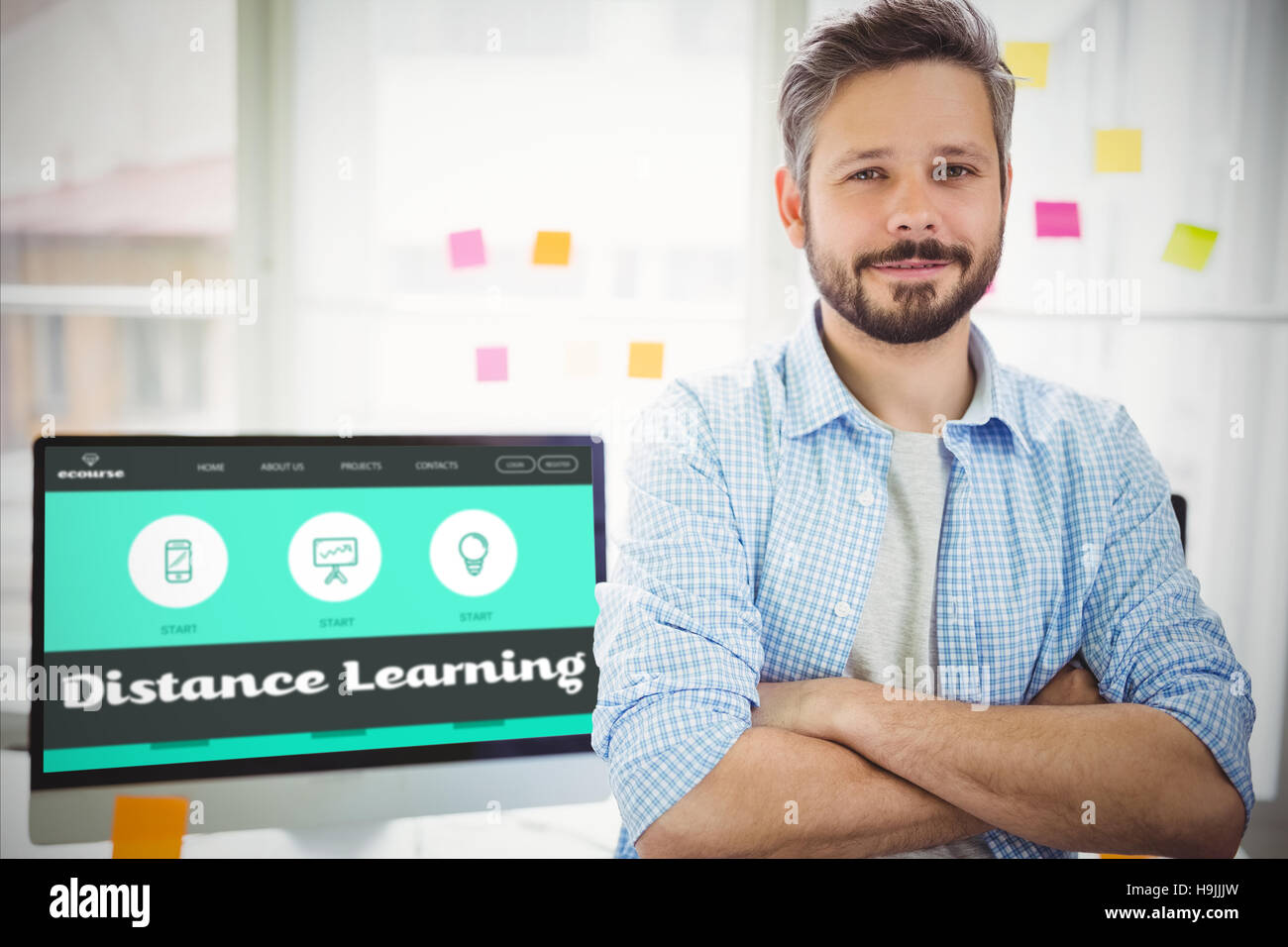 Composite image of distance learning interface Stock Photo - Alamy