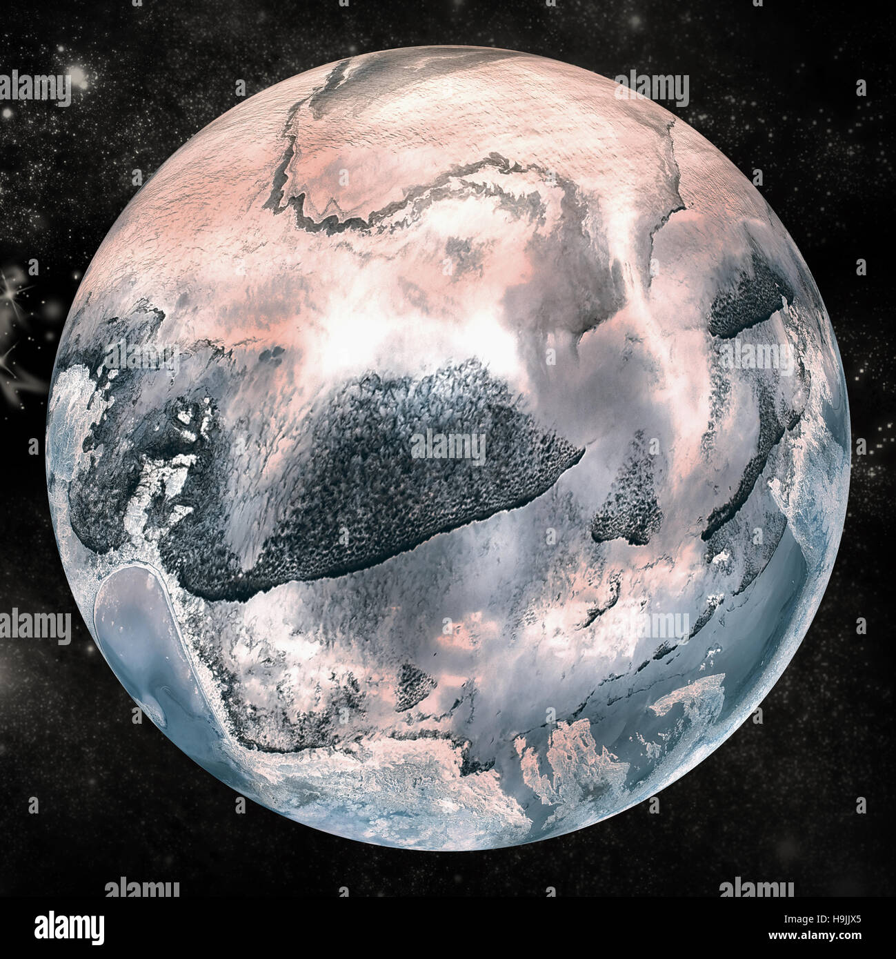 Earth over white background Stock Photo - Alamy