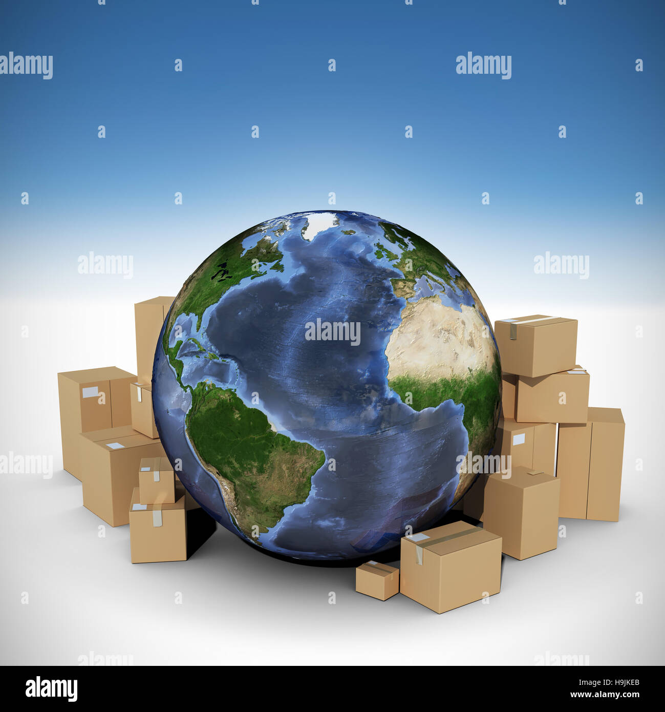 Planet earth surrounded sphere hi-res stock photography and images - Alamy