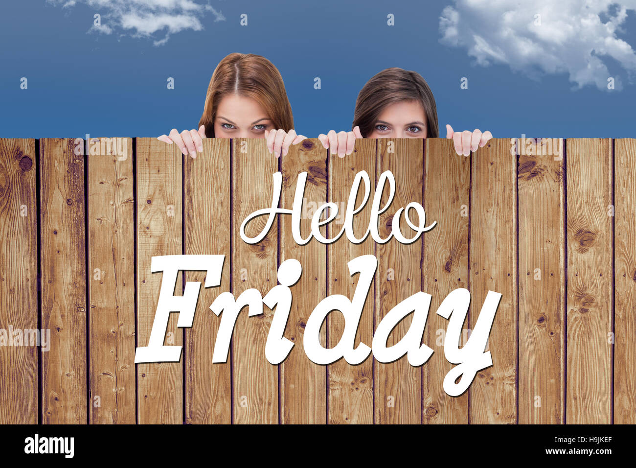 Composite image of hello friday word Stock Photo - Alamy