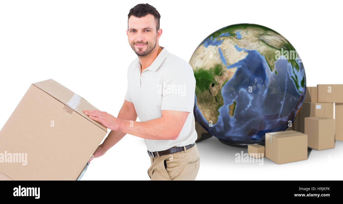 Man pushing trolley hi-res stock photography and images - Alamy