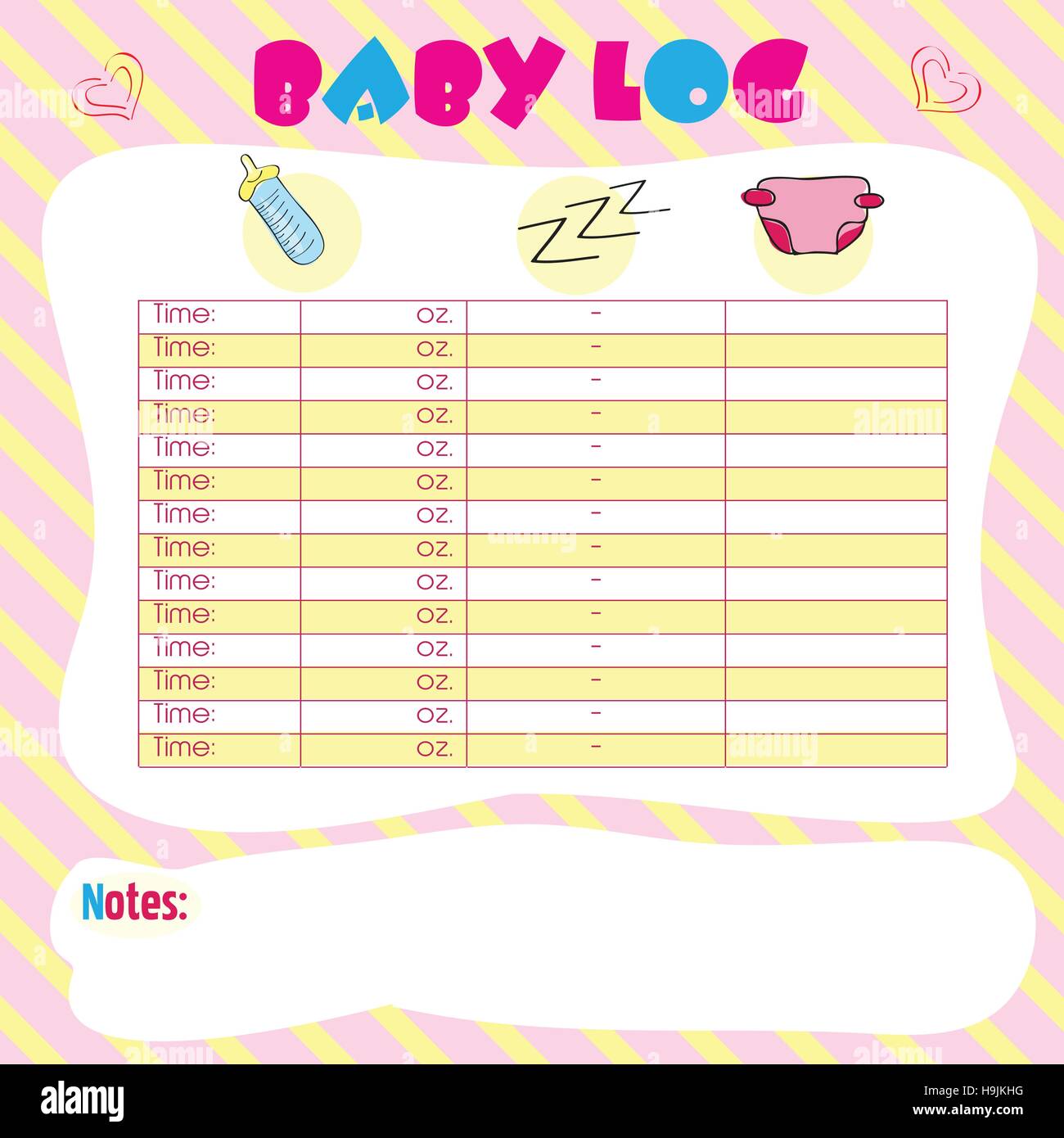Bright baby log - baby chart for moms - vector Stock Vector Image & Art ...