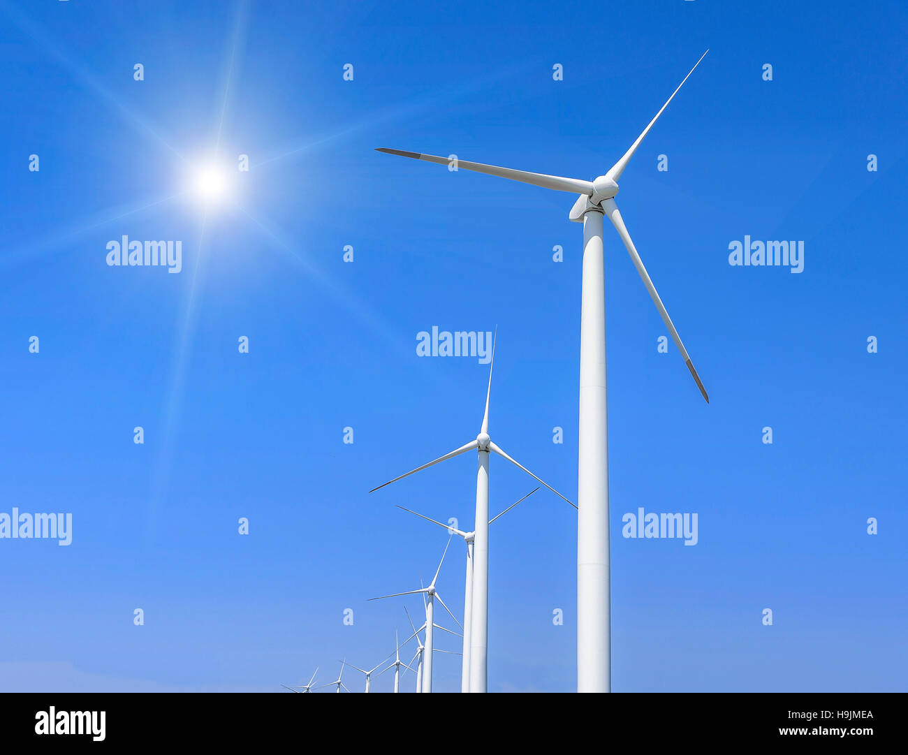 Power generation wind turbines Stock Photo - Alamy