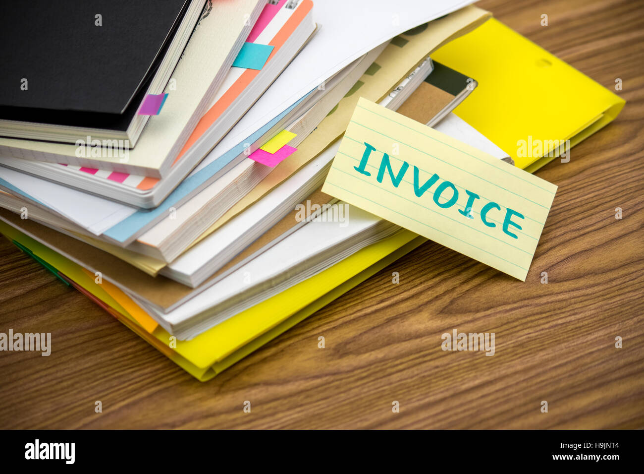 Invoice; The Pile of Business Documents on the Desk Stock Photo - Alamy
