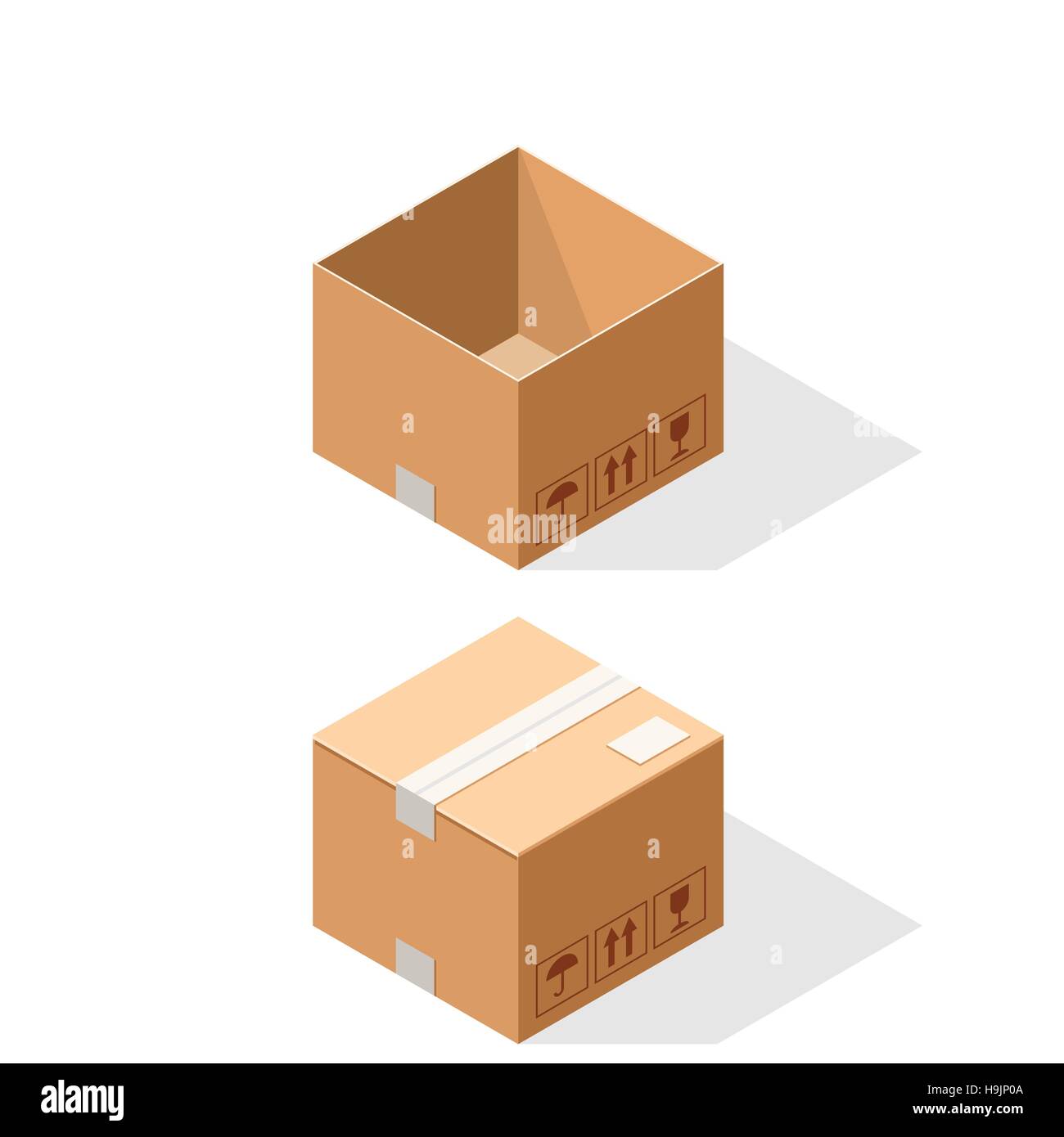 Sealed boxes vector vectors hi-res stock photography and images - Alamy