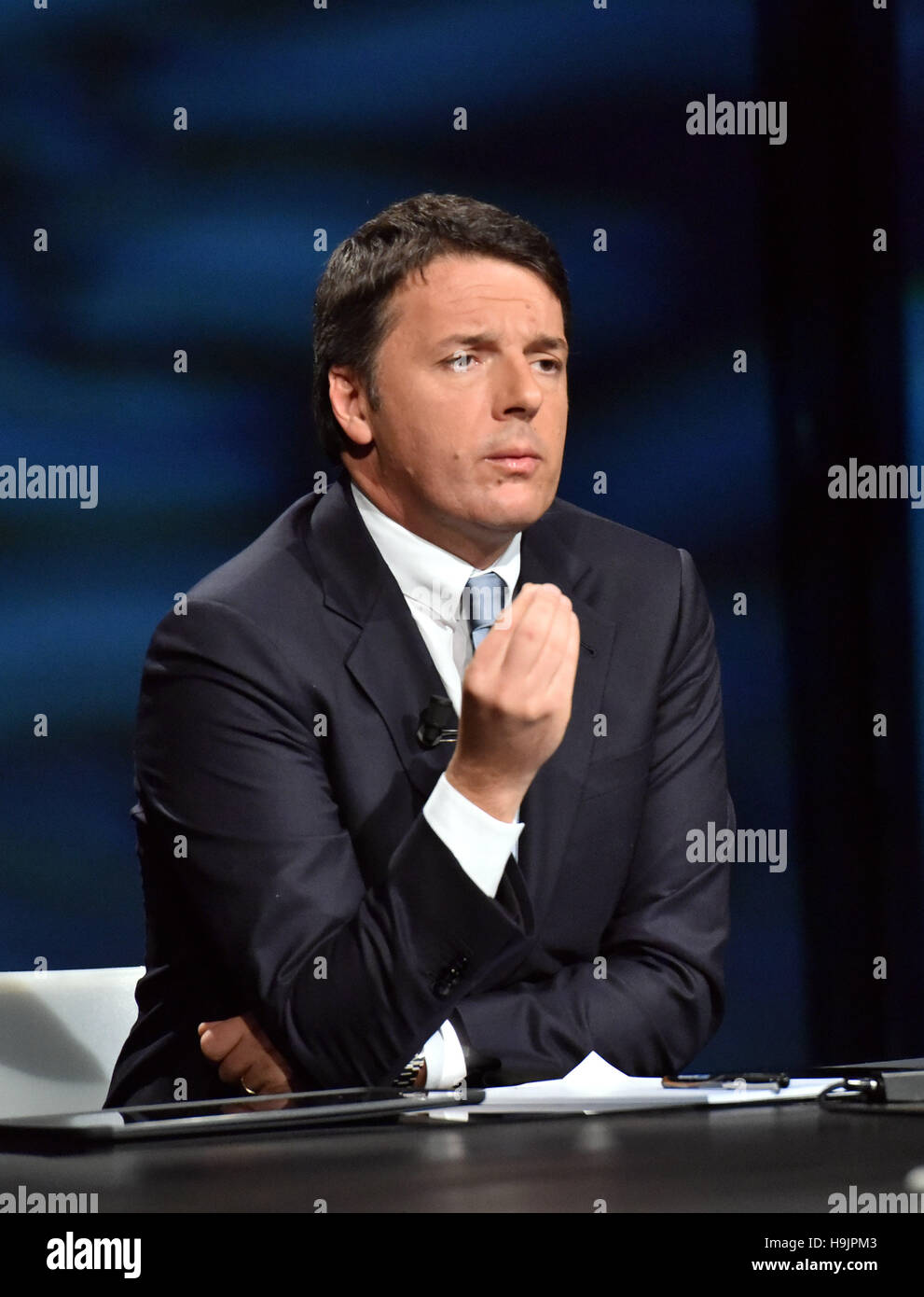 Matteo Renzi, Prime Minister of Italy, interviewed by Lucia Annunziata ...