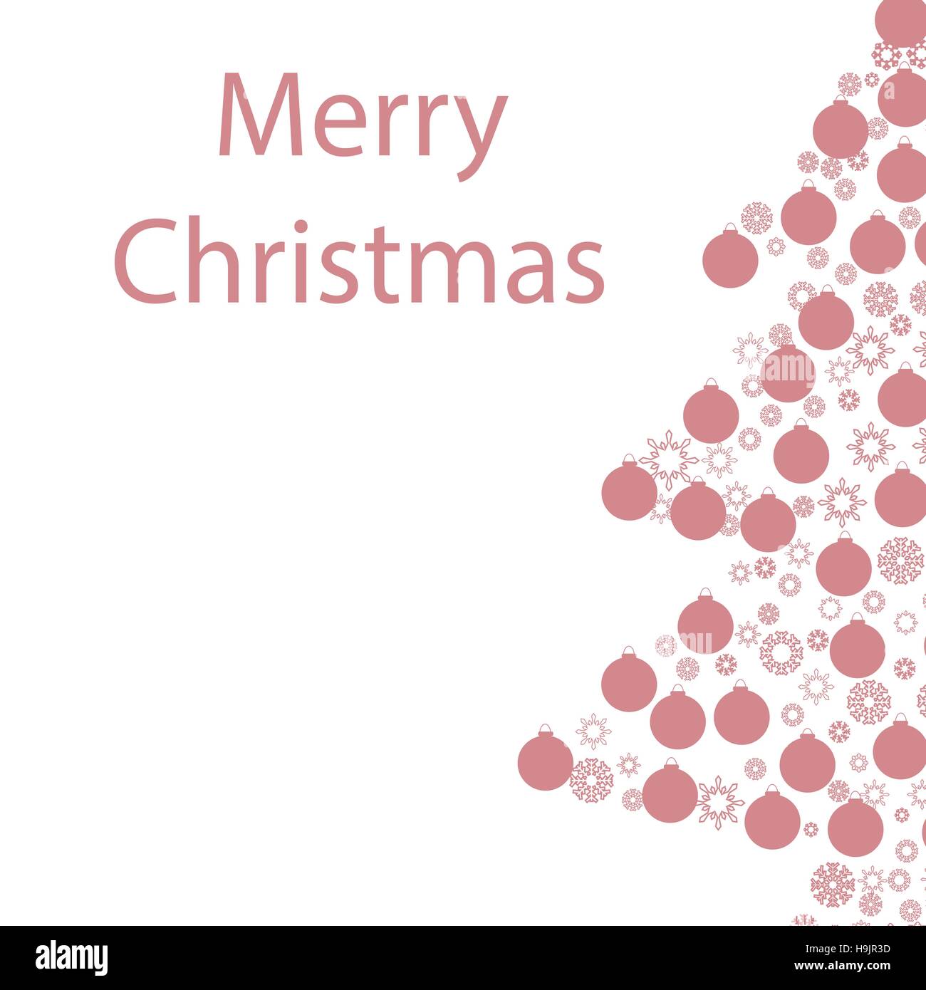 Pink christmas tree decorations Stock Vector Images - Alamy