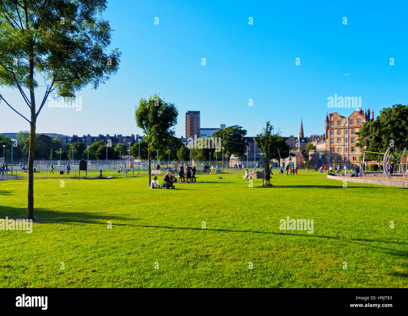 UK, Scotland, Lothian, Edinburgh, View of the Meadows Park Stock Photo ...