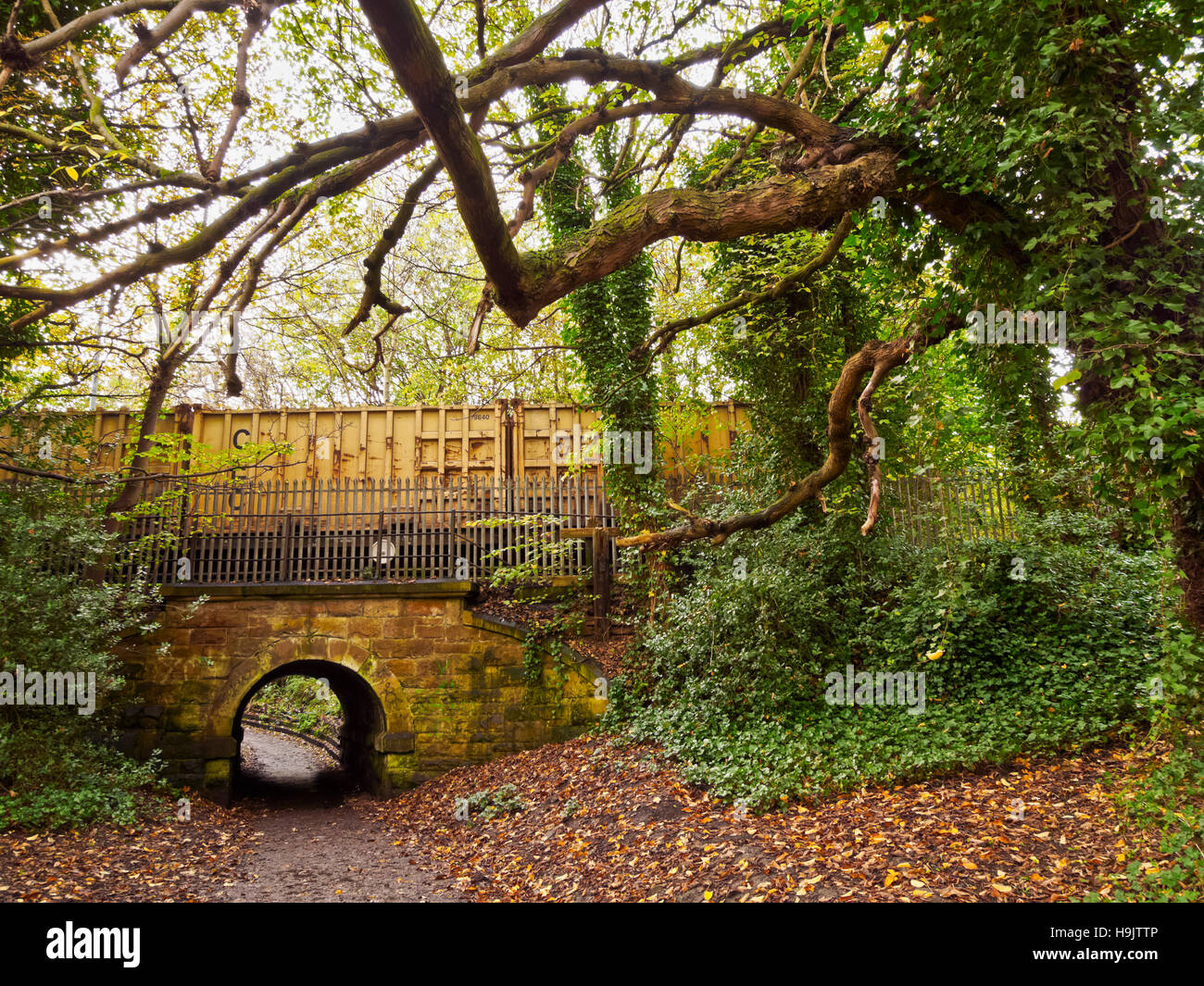 UK, Scotland, Lothian, Edinburgh, Water of Leith Walkway Stock Photo ...