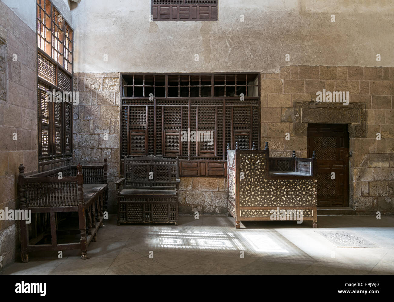 Cairo Mashrabiya Egypt Wood Wooden Window Africa High Resolution Stock ...