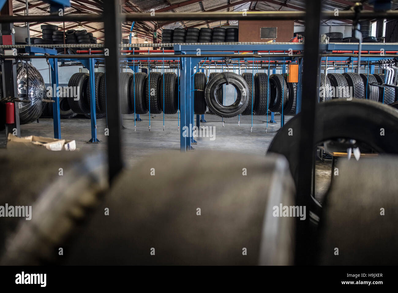 Tire repair factory Stock Photo - Alamy