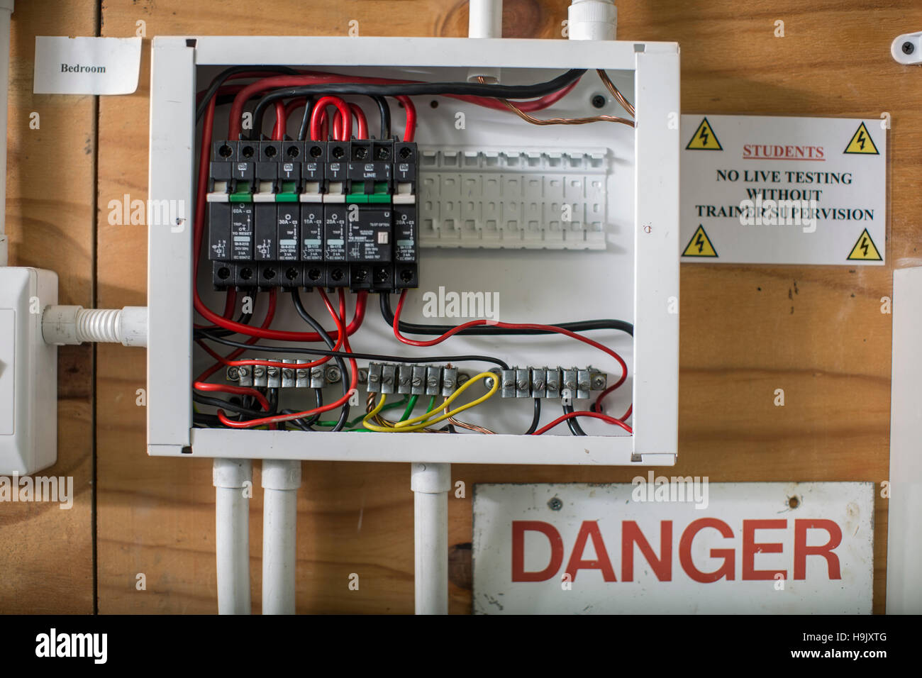 Electrical panel for students Stock Photo - Alamy