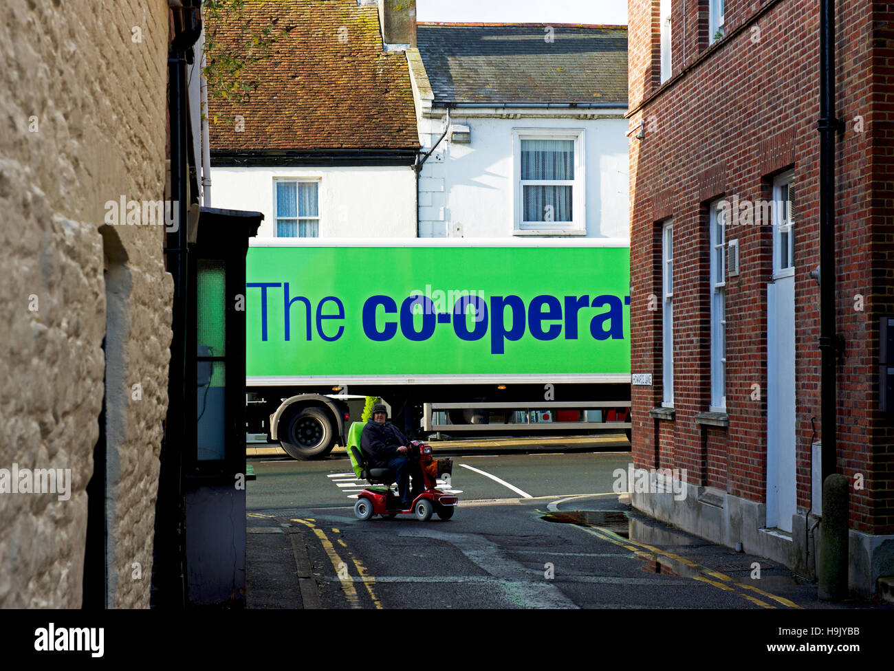 Co-op delivery lorry, parked on street, England UK Stock Photo - Alamy